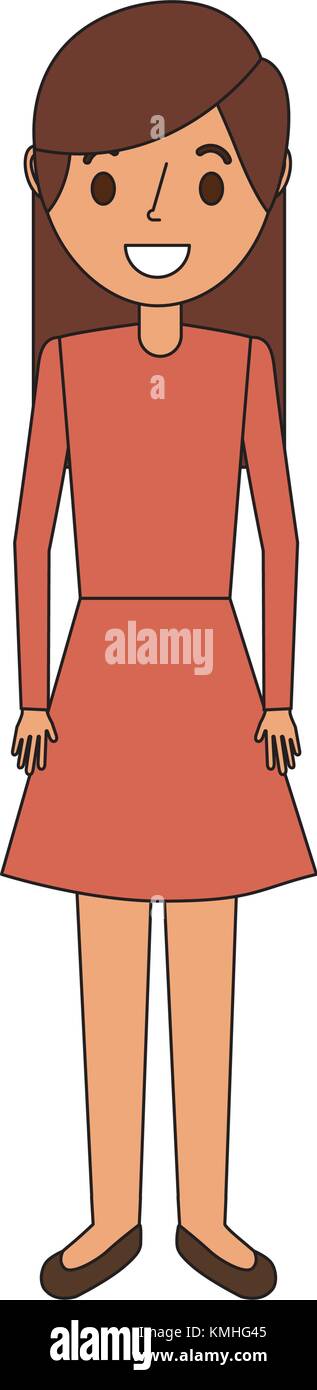 cartoon woman female smiling character Stock Vector Image & Art - Alamy