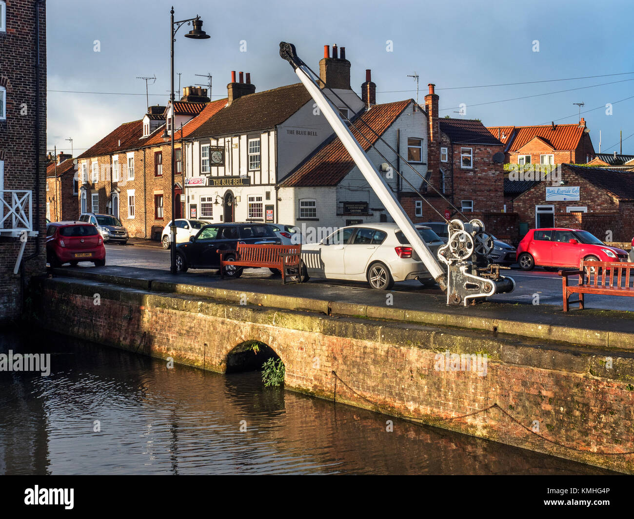 Crane at Riverhead on the Driffield Canal in Driffield East Riding of ...