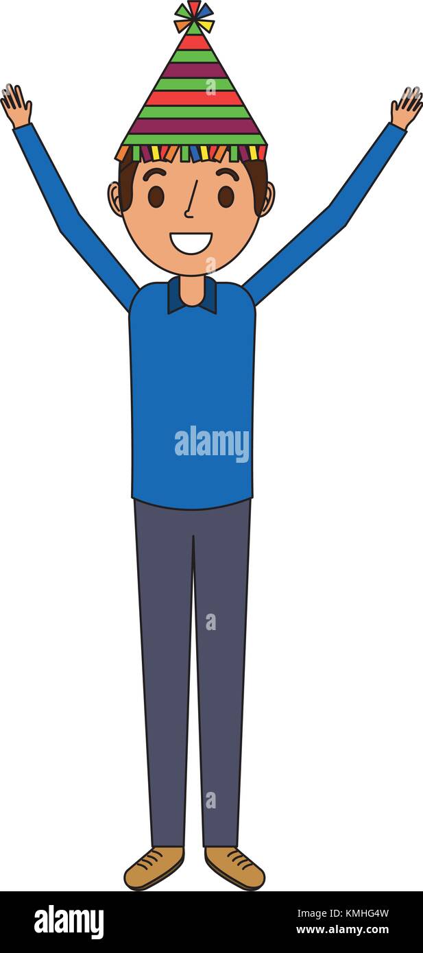 Man wearing up holding Stock Vector Images - Alamy