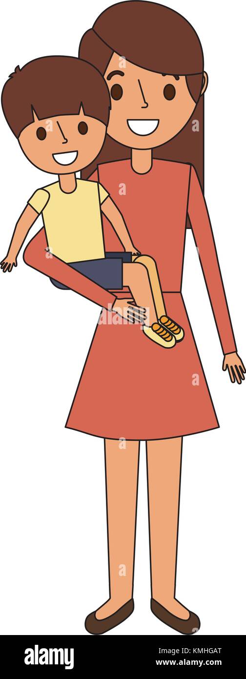 Small boy carrying Stock Vector Images - Alamy