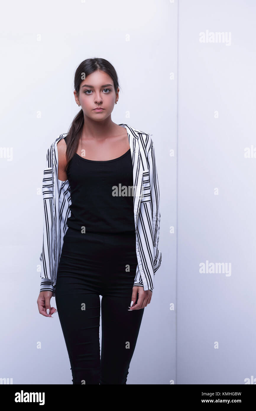 young woman comes forward Stock Photo - Alamy