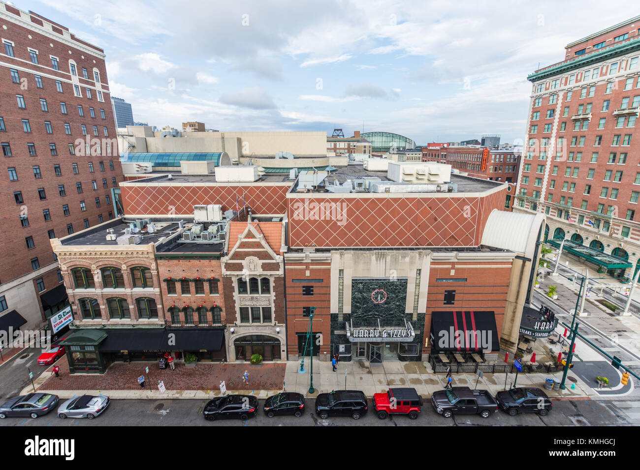 Architecture in Downtown Indianapolis Indiana During Summer Stock Photo ...