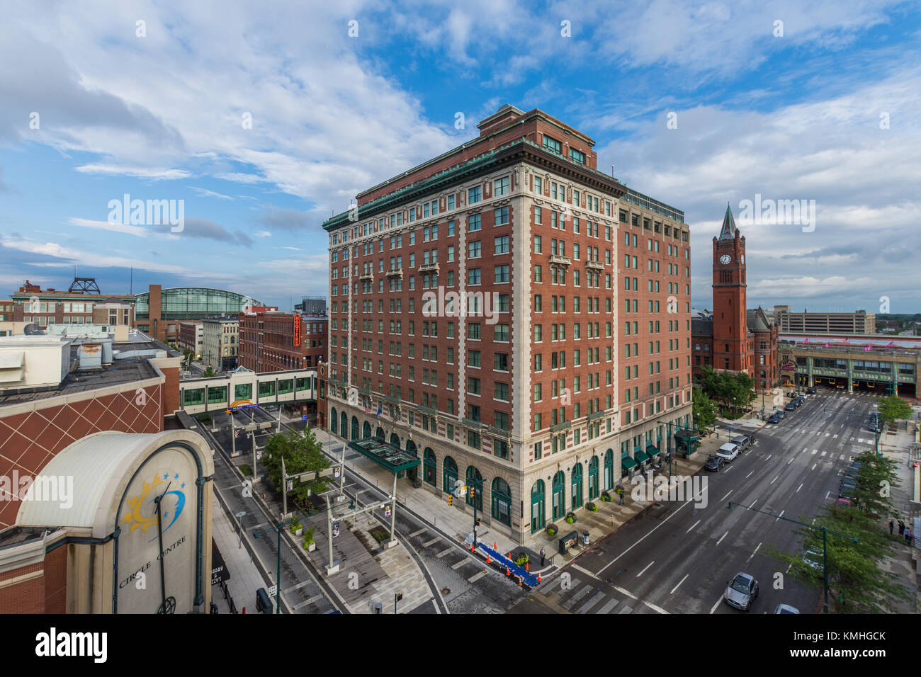 Architecture in Downtown Indianapolis Indiana During Summer Stock Photo ...