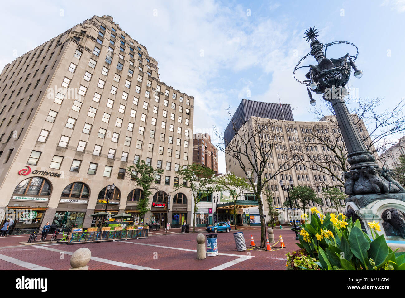 Architecture in Downtown Indianapolis Indiana During Summer Stock Photo ...