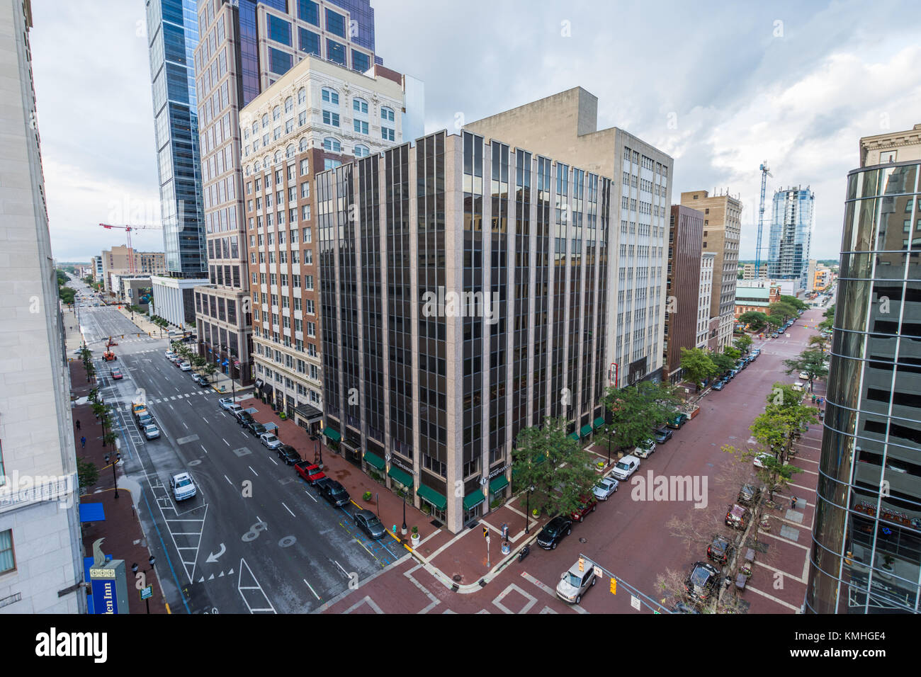 Architecture in Downtown Indianapolis Indiana During Summer Stock Photo ...