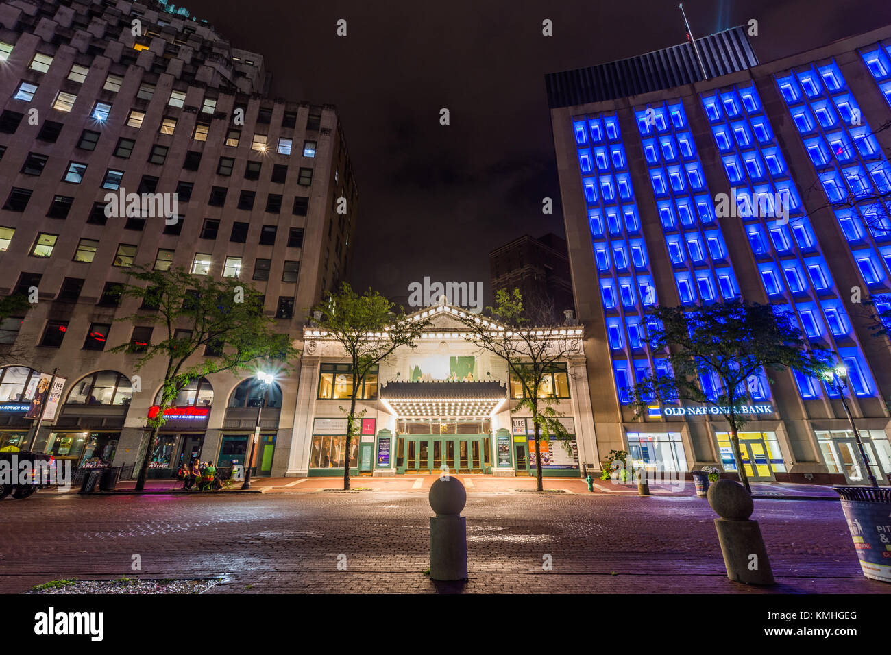 Architecture in Downtown Indianapolis Indiana During Summer Stock Photo ...