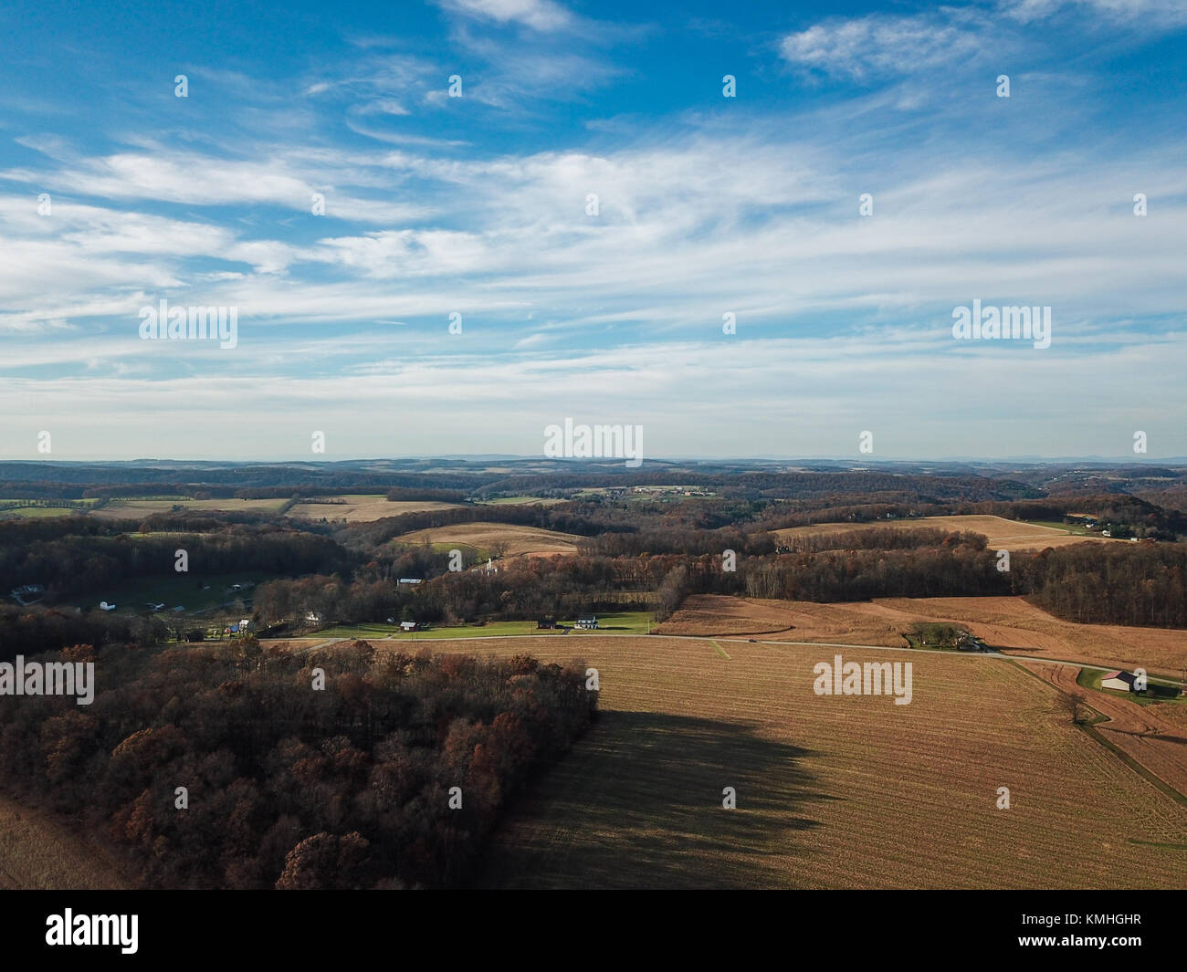 Beautiful Clouds over Rural Southern York County in New Freedom ...