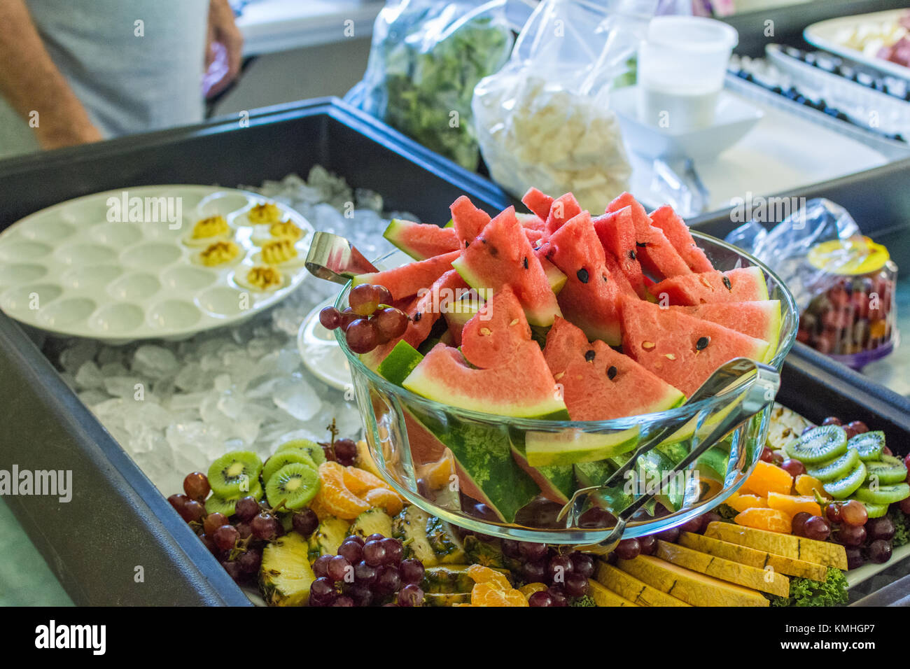Catering Buffet of a Variety of Different Foods Stock Photo - Alamy
