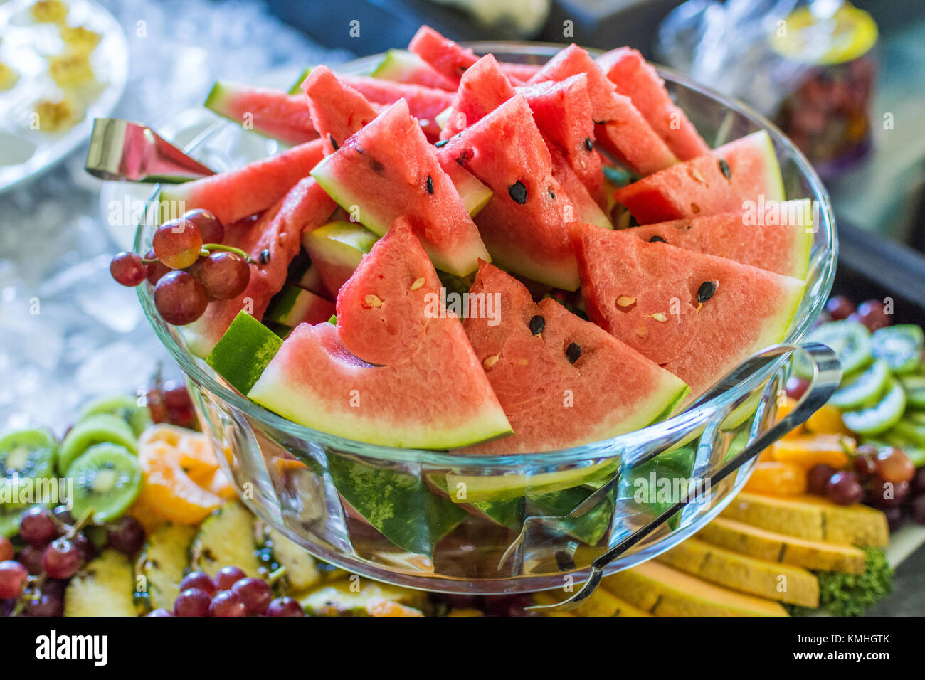 Catering Buffet of a Variety of Different Foods Stock Photo - Alamy