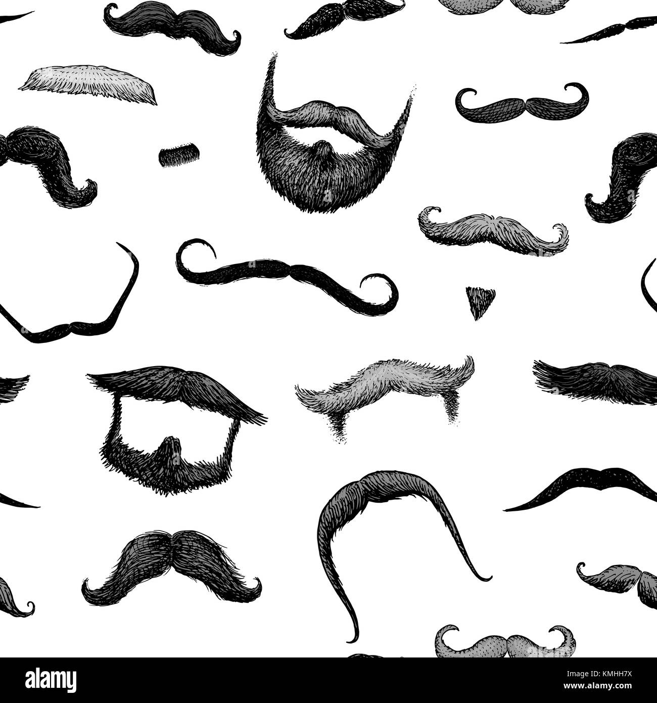 Hair mustache drawing sketch art Stock Vector Images - Alamy
