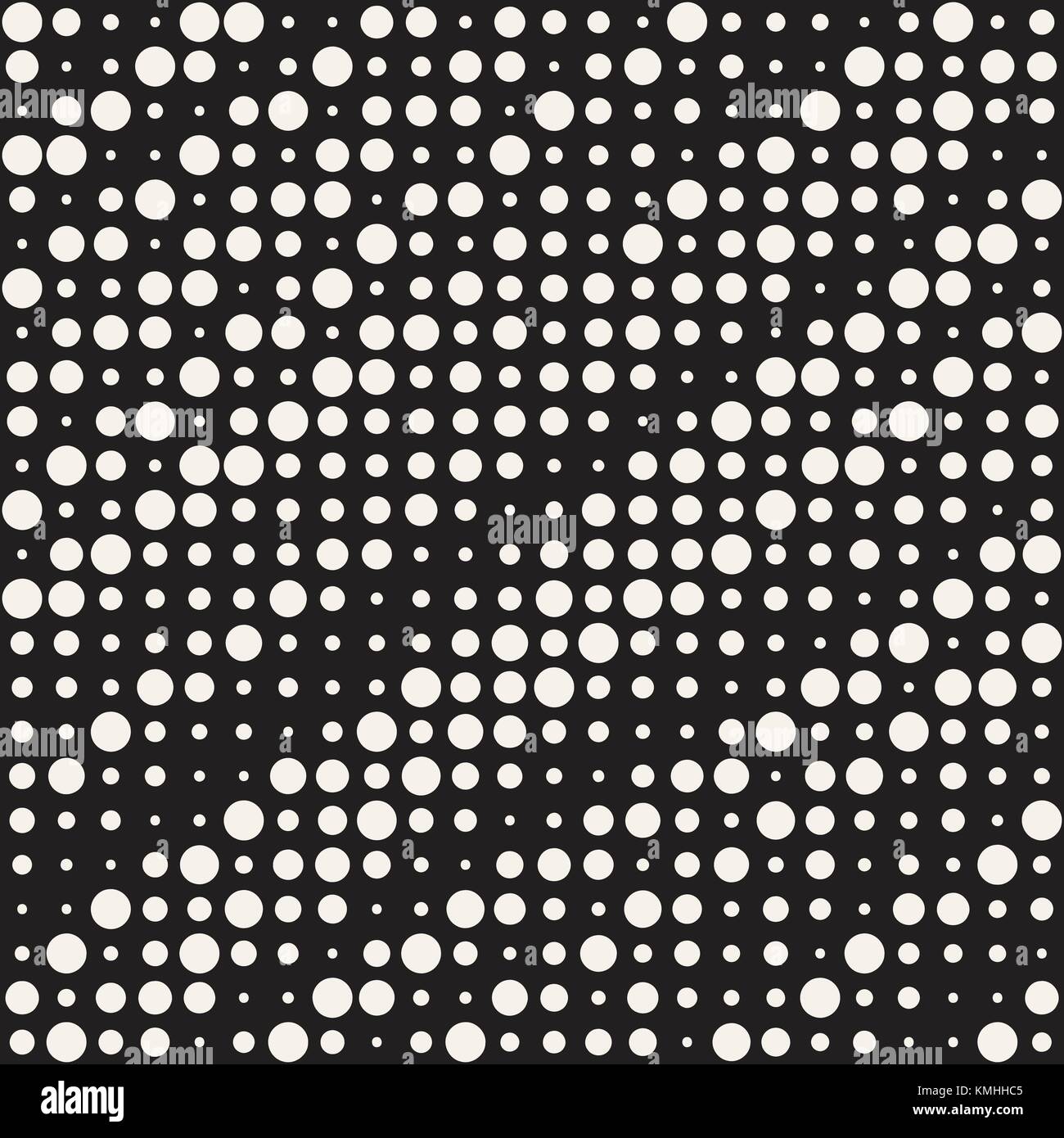 Modern Stylish Halftone Texture Endless Abstract Background With Random Size Circles Vector