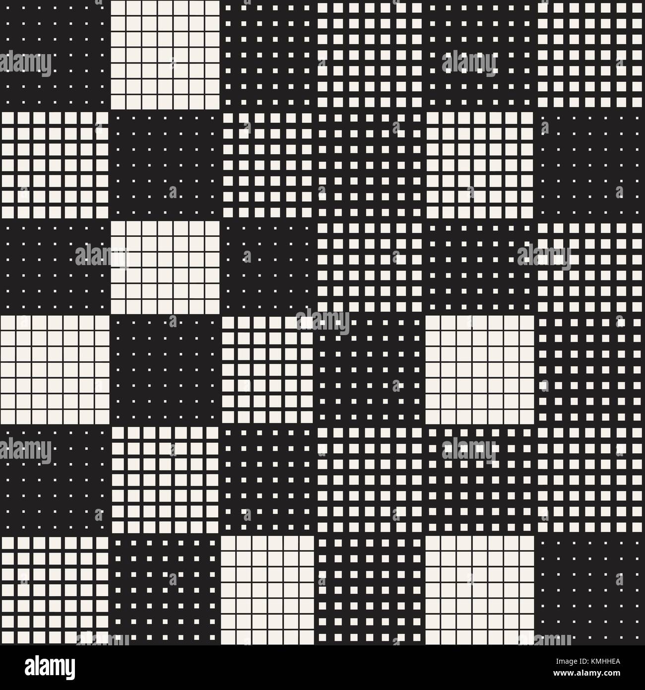 Modern Stylish Halftone Texture Endless Abstract Background With Random Size Squares Vector