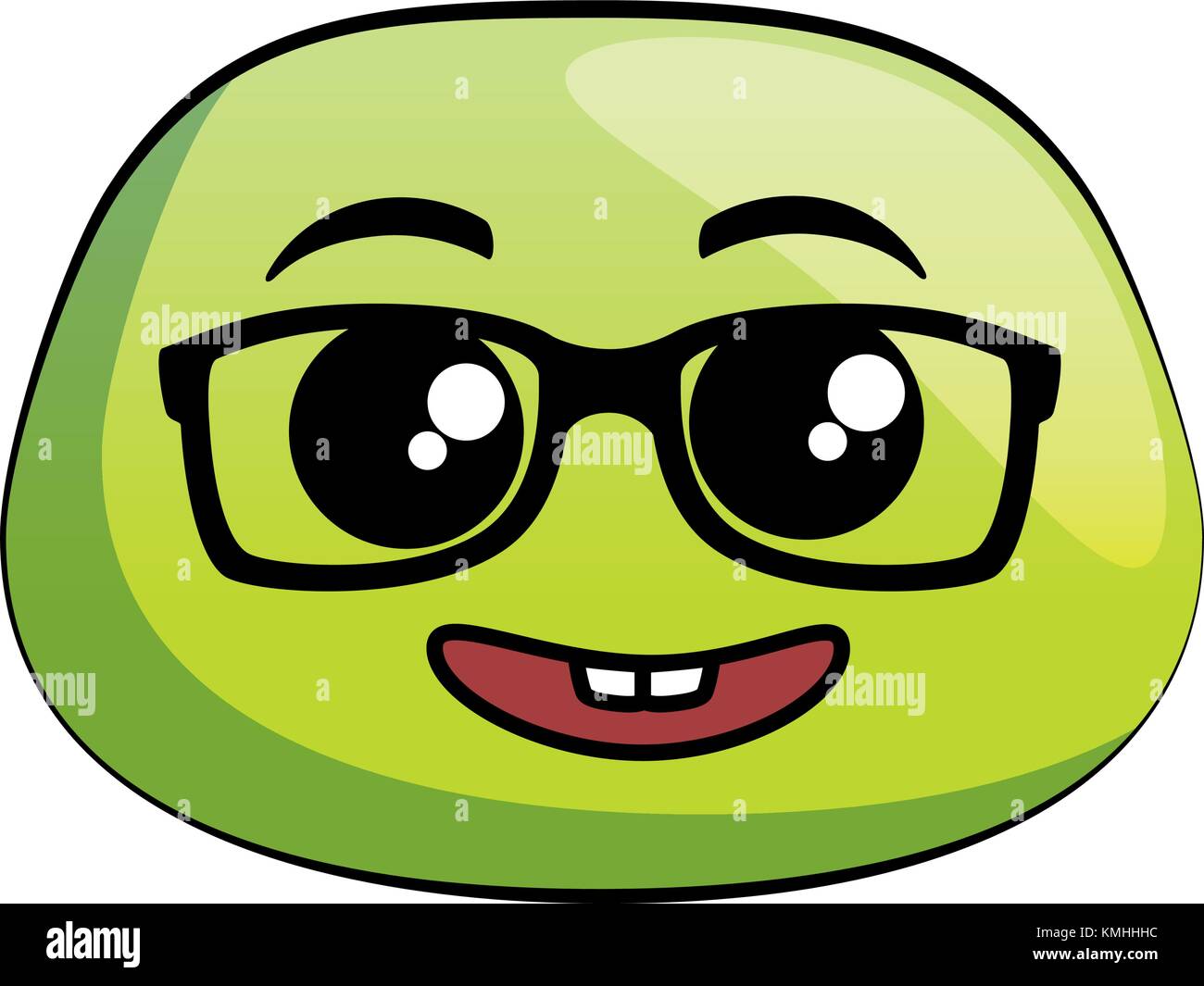nerd emoji face icon vector illustration design Stock Vector Image ...