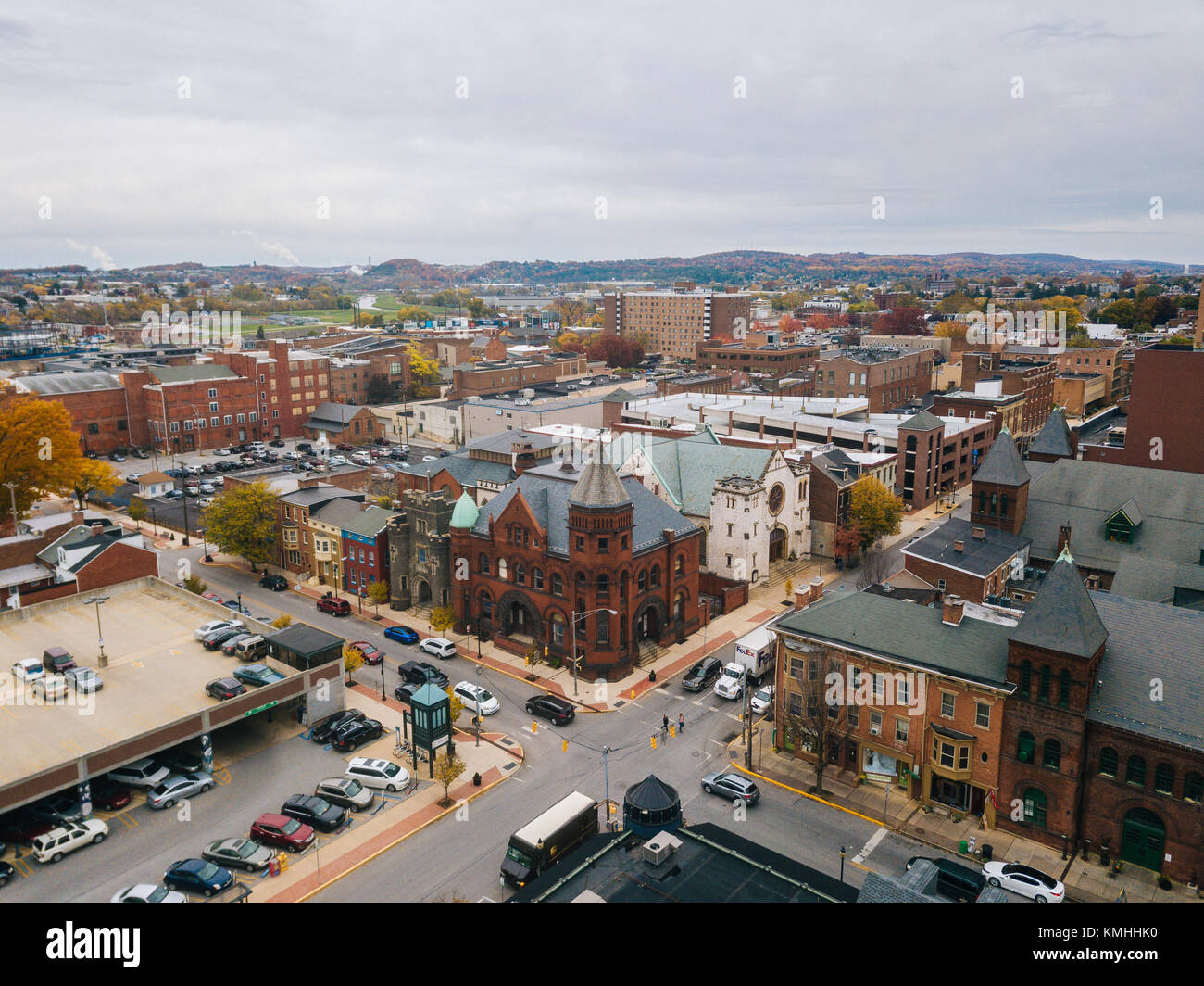 Downtown York, Pennsylvania off Beaver street in the Historic District ...