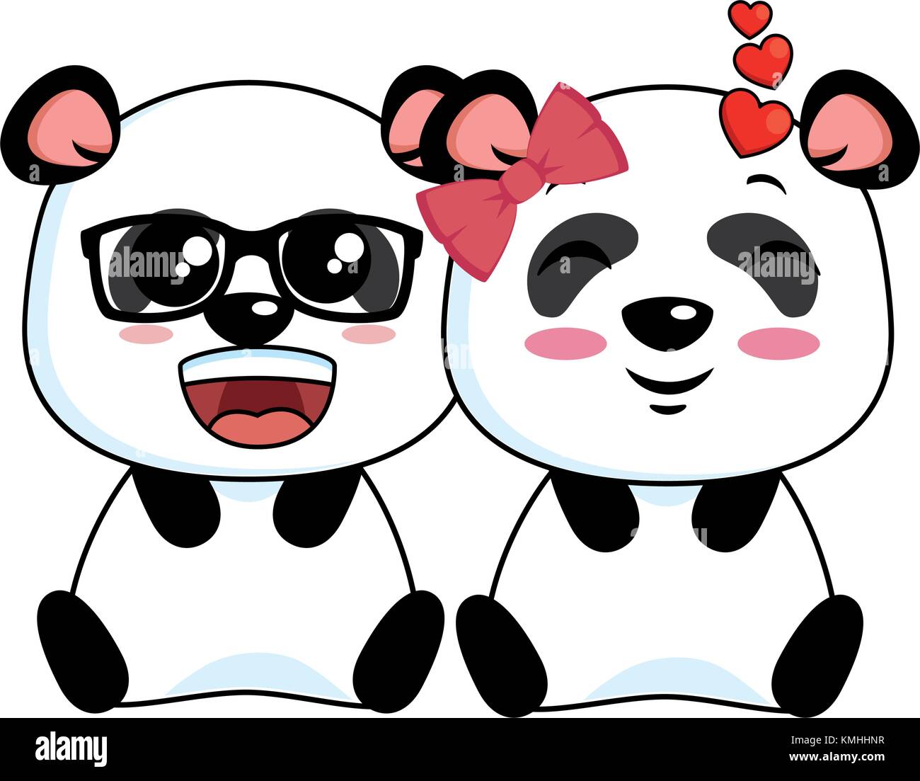 Panda lovers Stock Vector Images - Alamy