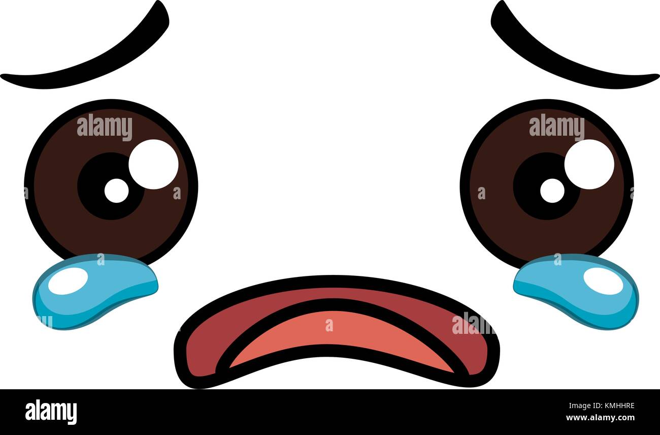 crying emoji face icon vector illustration design Stock Vector Image ...