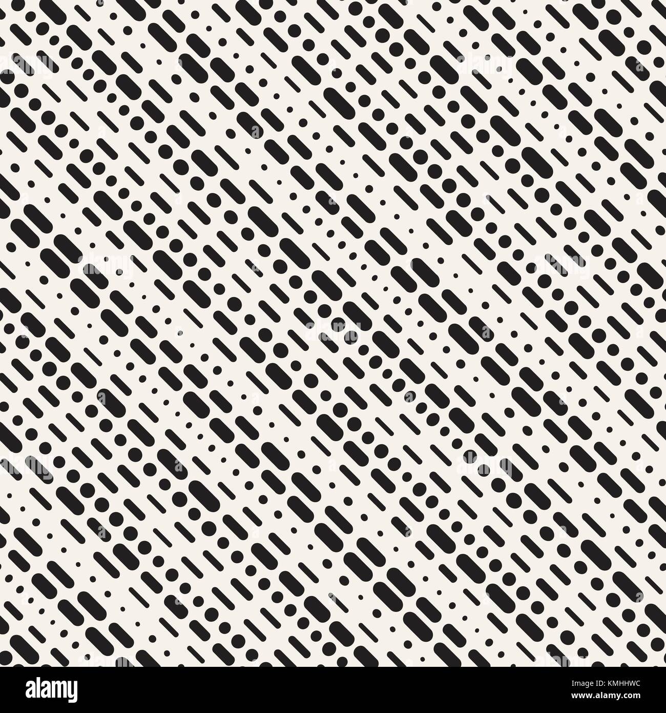 Black and White Irregular Rounded Dashed Lines Pattern. Modern Abstract ...