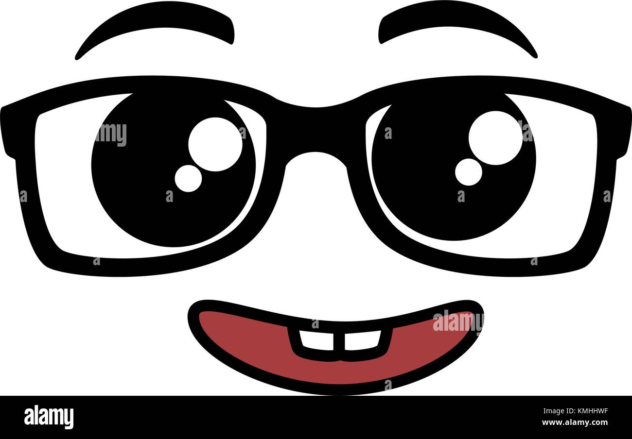 Nerd emoji icon vector vectors hi-res stock photography and images - Alamy