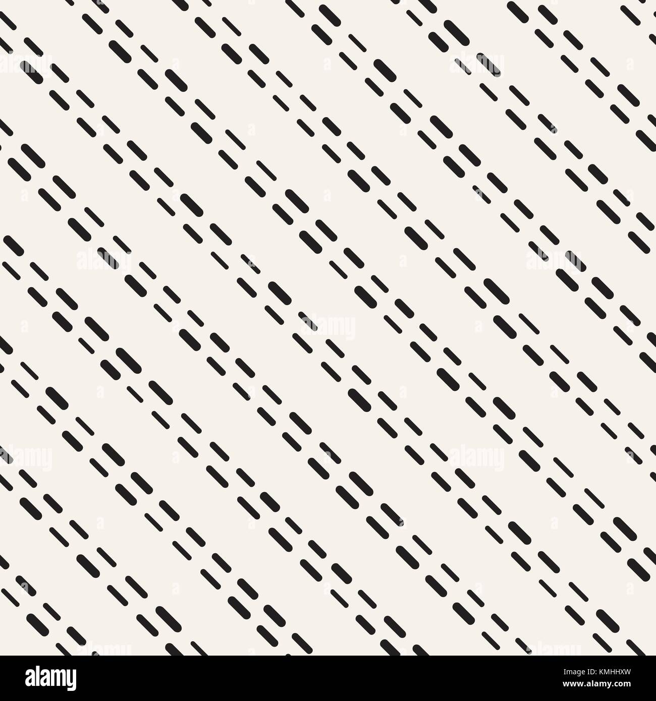 Black and White Irregular Rounded Dashed Lines Pattern. Modern Abstract ...