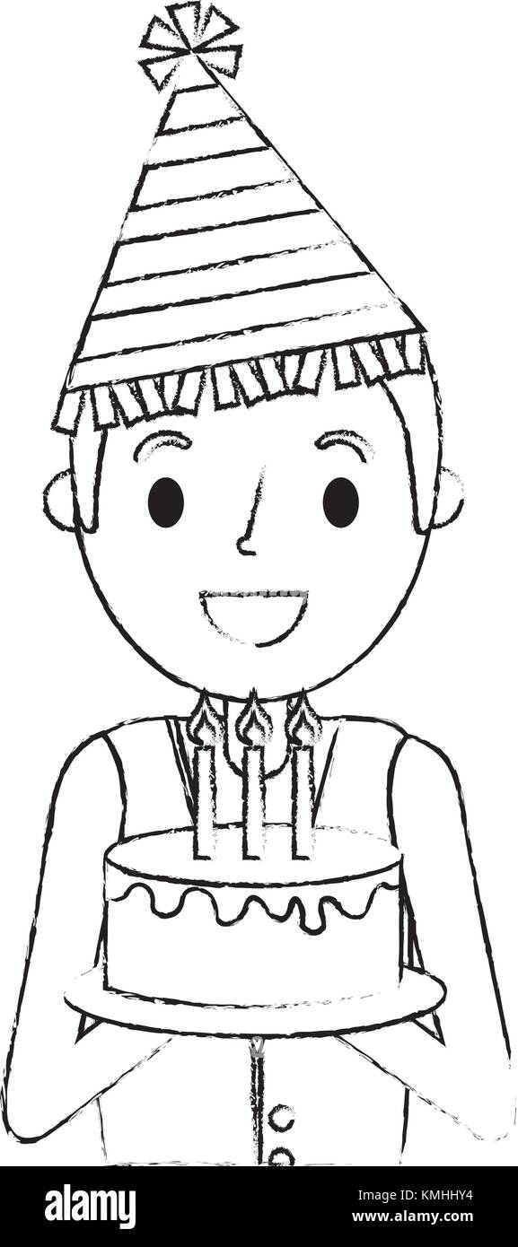 Happy birthday! portrait cheerful Black and White Stock Photos & Images ...