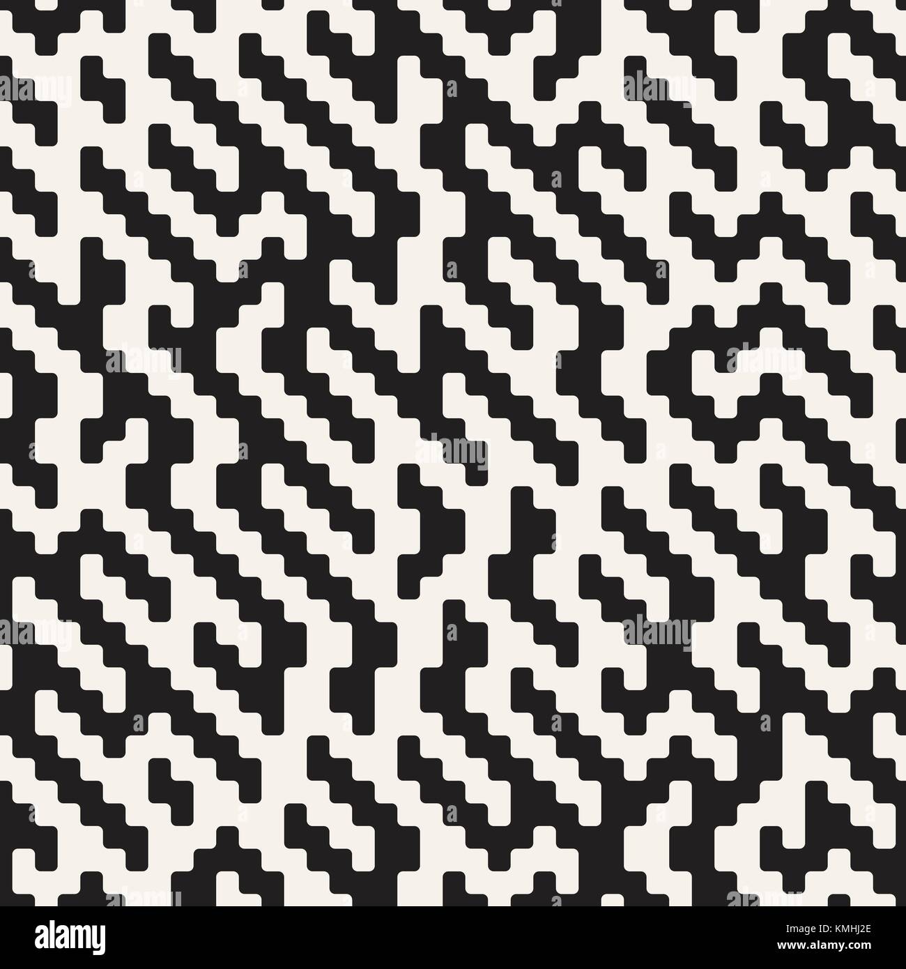 Vector seamless pattern with geometric spots. Monochrome random line ...
