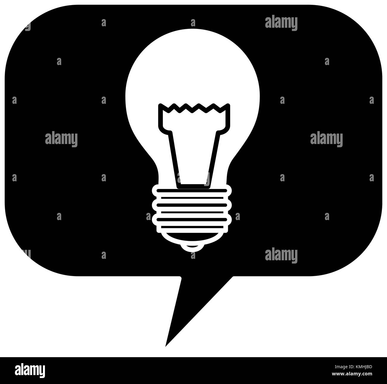 speech bubbles with bulb vector illustration design Stock Vector Image ...