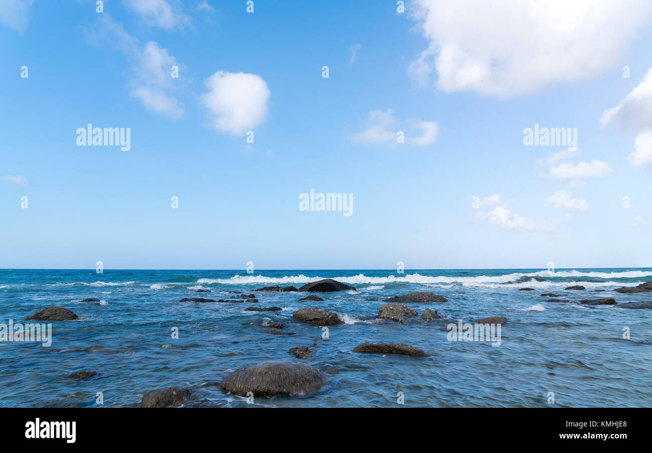 ocean landscape with many rocks Stock Photo - Alamy