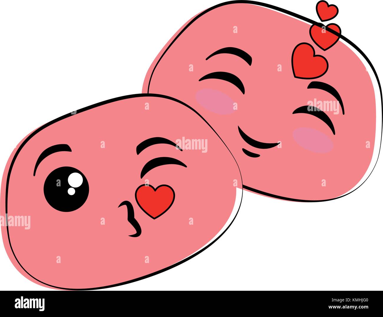 lovely emoji faces icon vector illustration design Stock Vector Image ...
