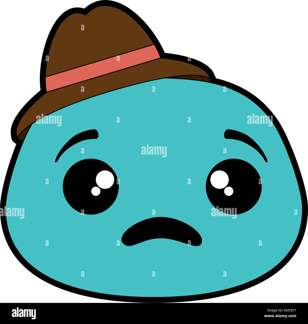 sad emoji face with hat Stock Vector Image & Art - Alamy