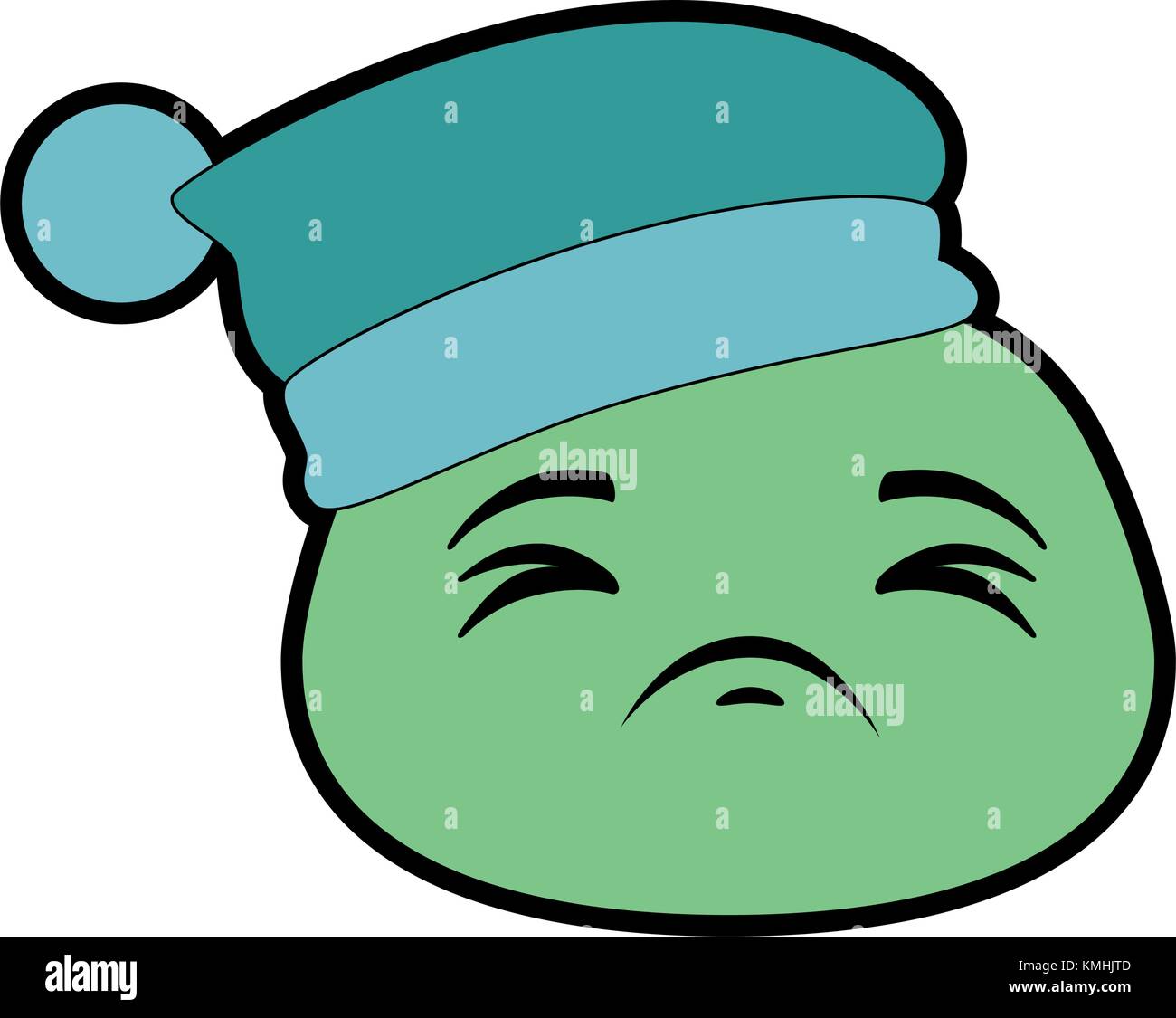 sad emoji face with sleeping hat Stock Vector Image & Art - Alamy