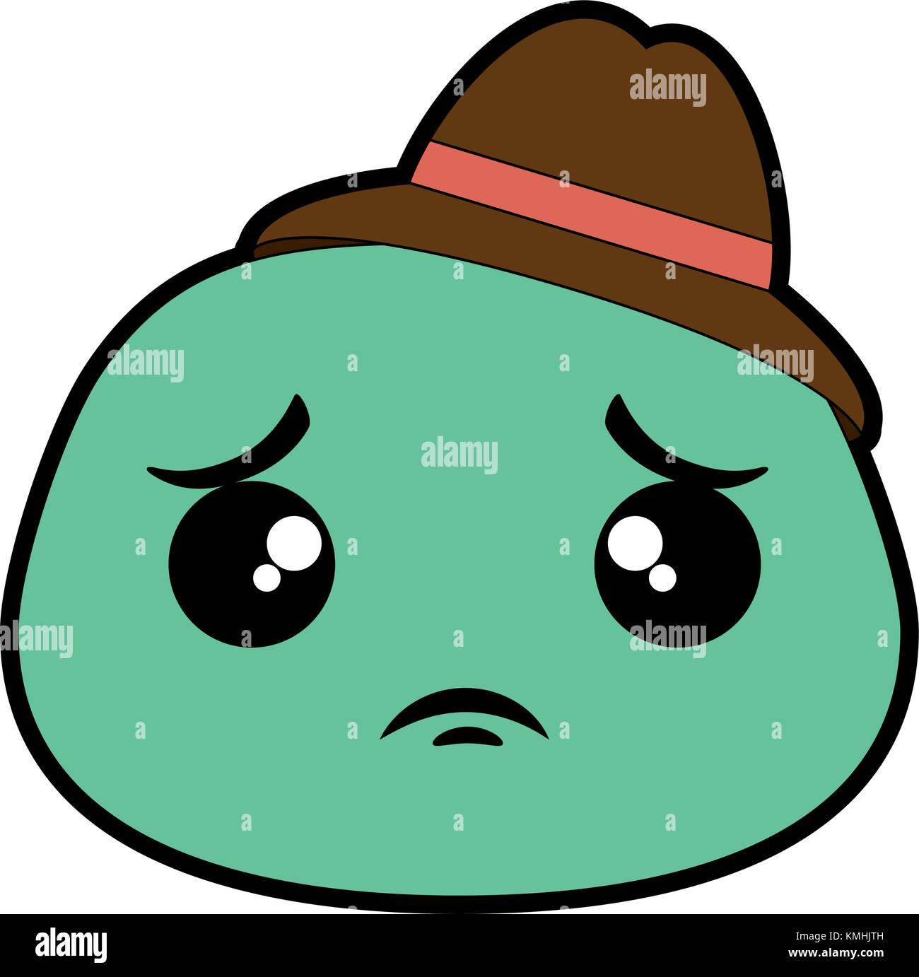 sad emoji face with hat Stock Vector Image & Art - Alamy