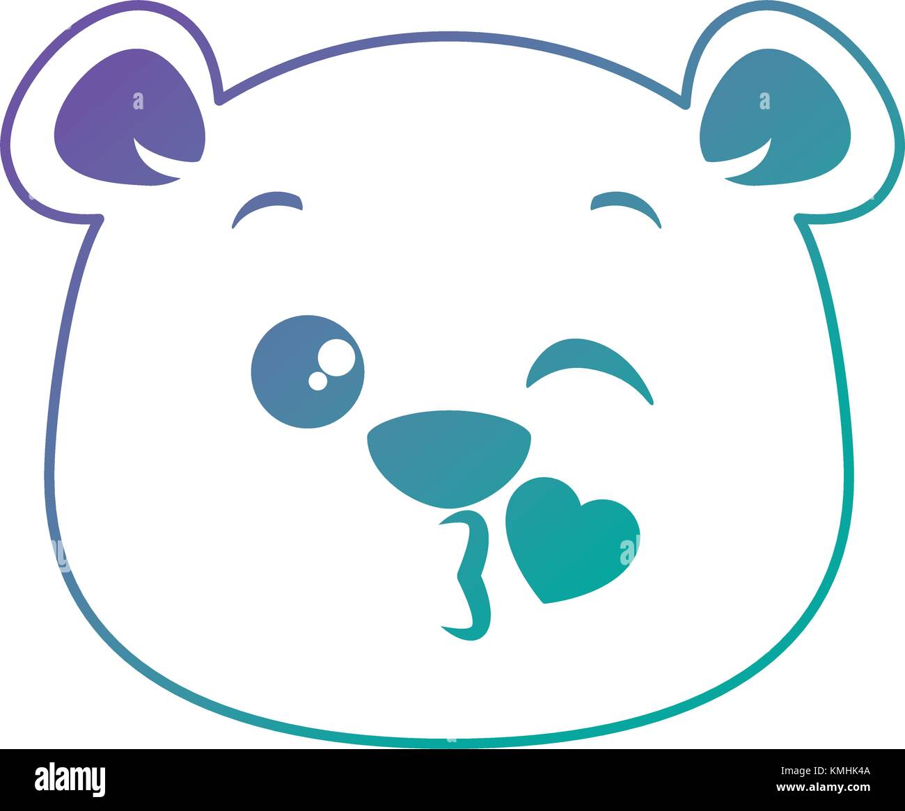 Cute heart kiss kawaii Stock Vector Images - Alamy