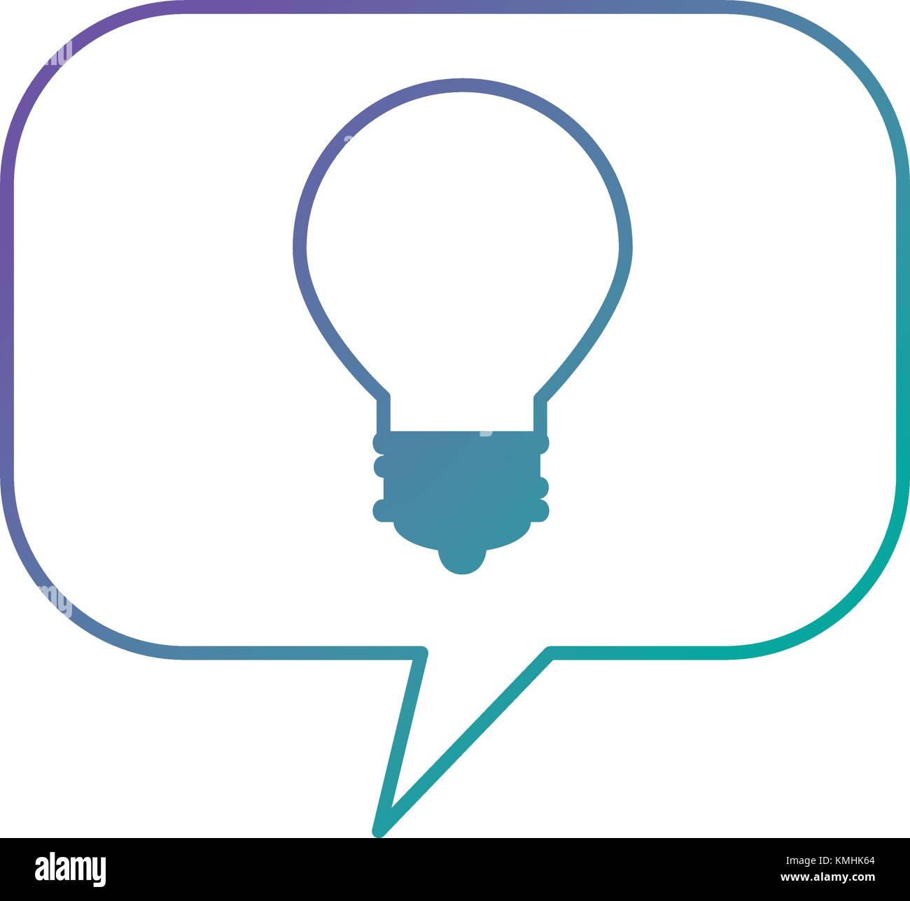 speech bubbles with bulb Stock Vector Image & Art - Alamy