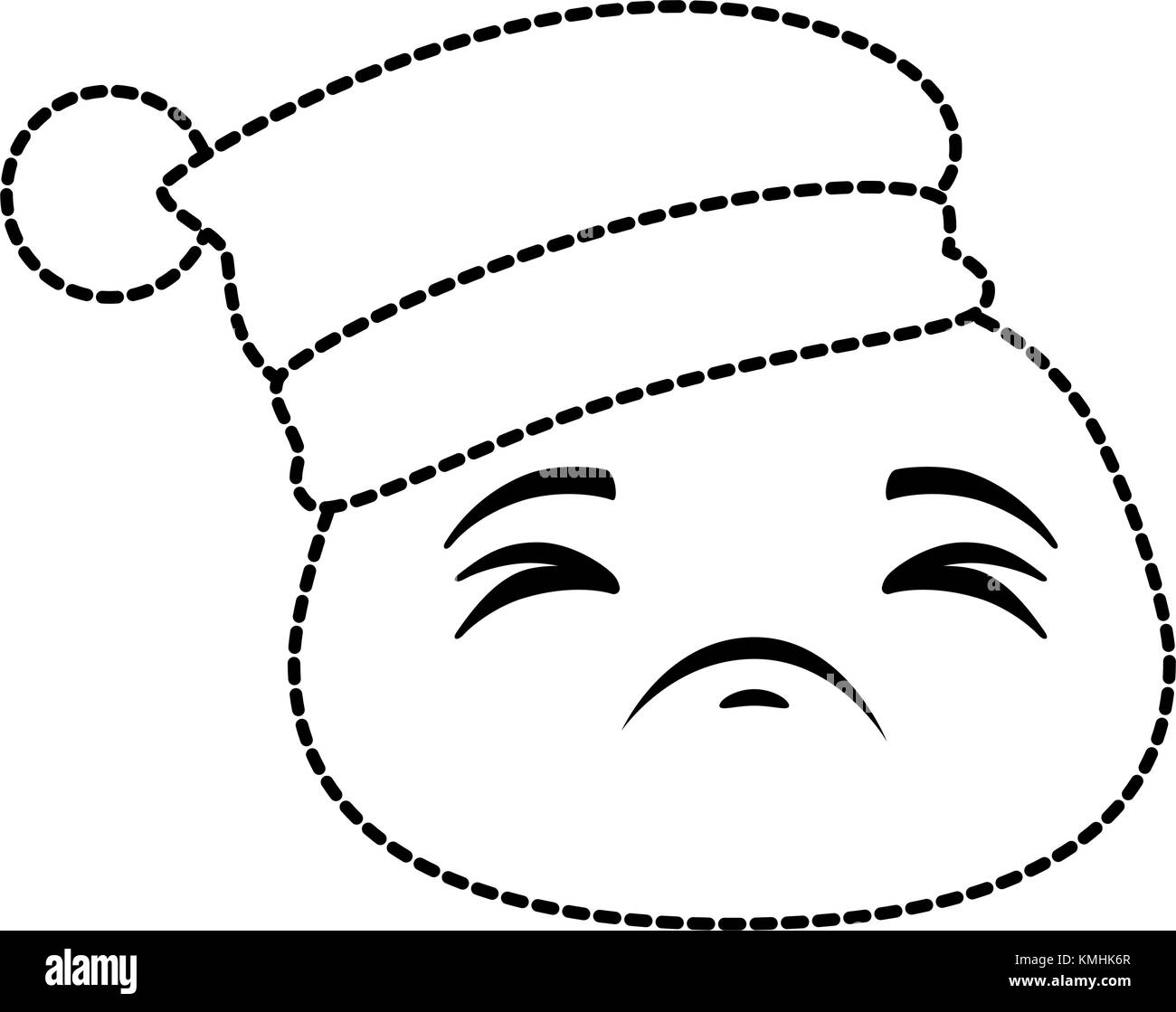 sad emoji face with sleeping hat Stock Vector Image & Art - Alamy
