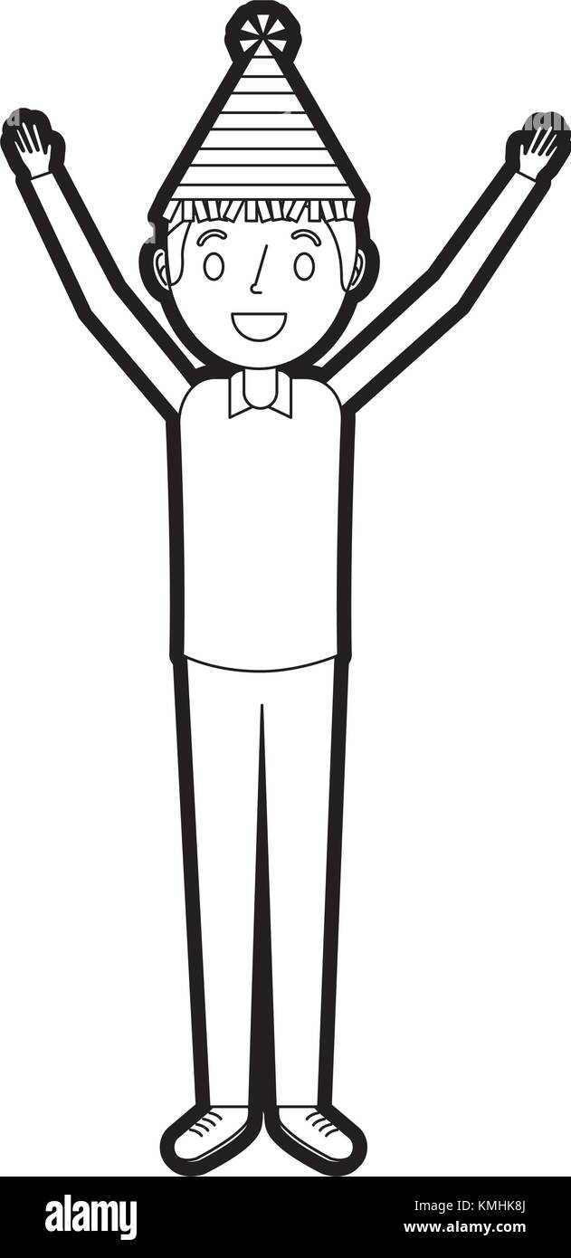 Man wearing up holding Stock Vector Images - Alamy