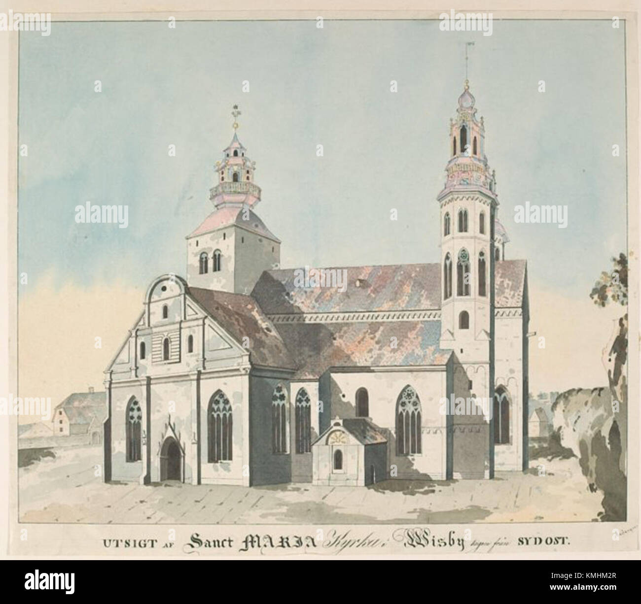 Visby Cathedral (Sankta Maria Church) in Sweden, an important ...