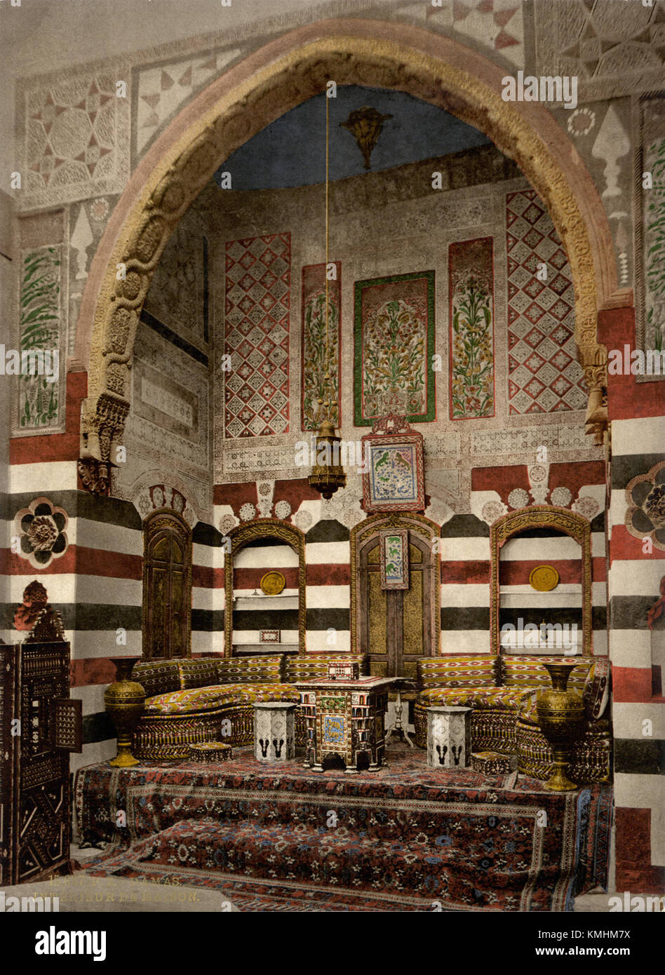 This photograph from the 1890s depicts the interior of a house in ...