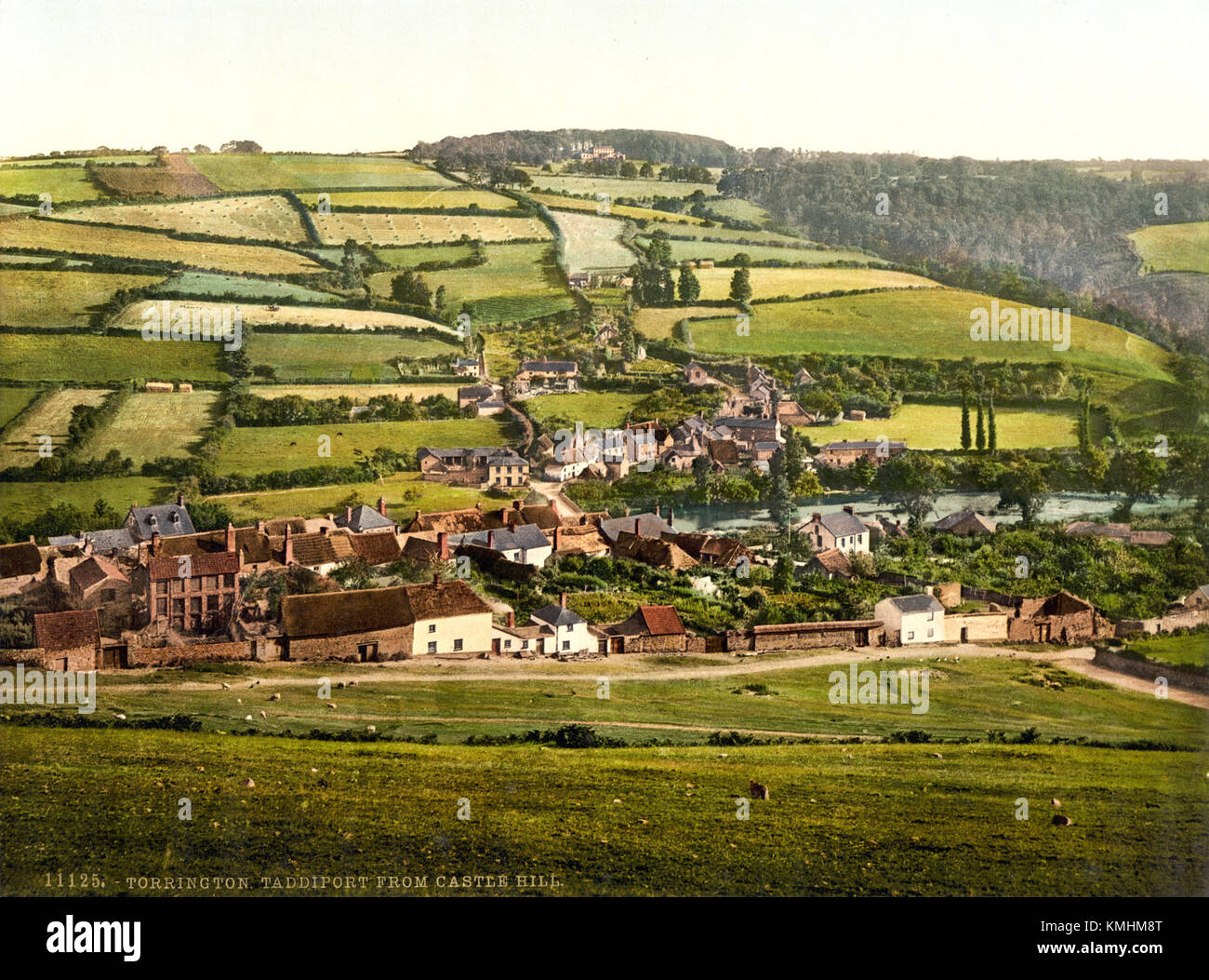 Taddiport from Castle Hill, Torrington, Devon, England, ca. 1895 Stock ...