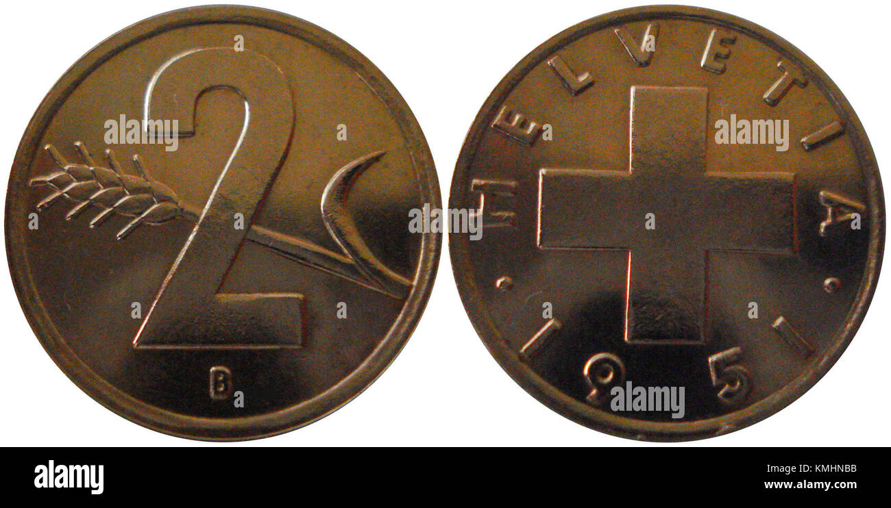 This 1951 bronze coin, known as a 2 Ct coin, represents a piece of ...