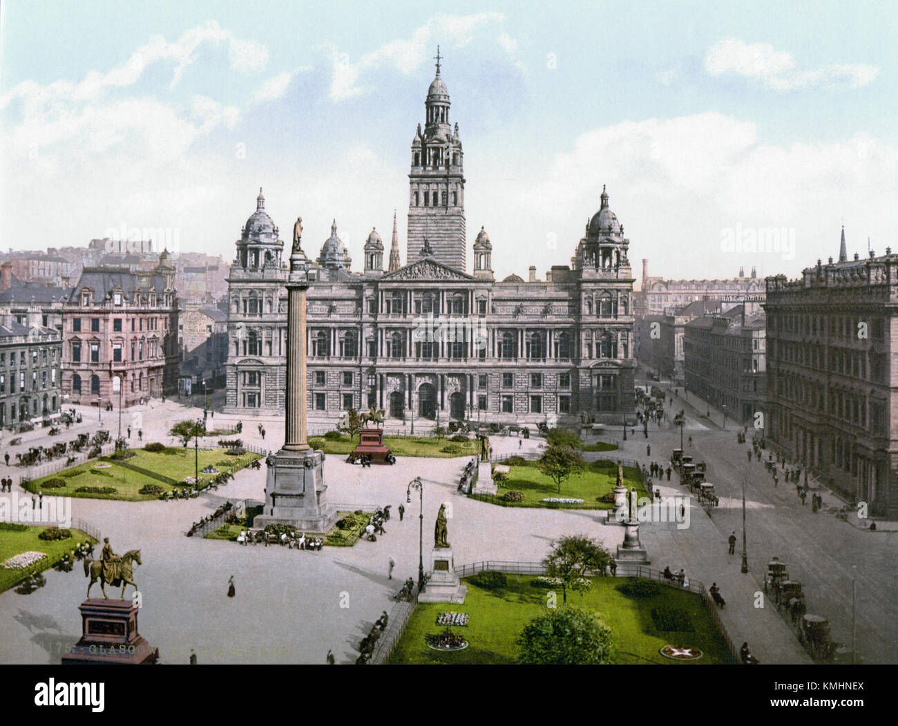 George Square in Glasgow, Scotland, is a central public space known for ...