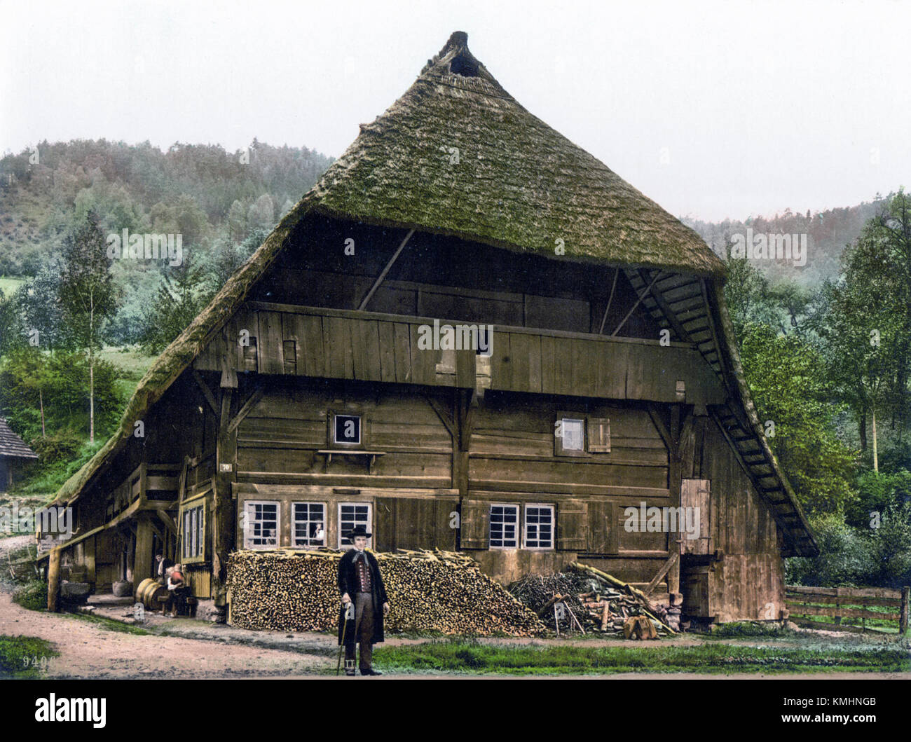 The SchwarzwÃ¤lder Bauernhaus (Black Forest farmhouse) from around 1900 ...
