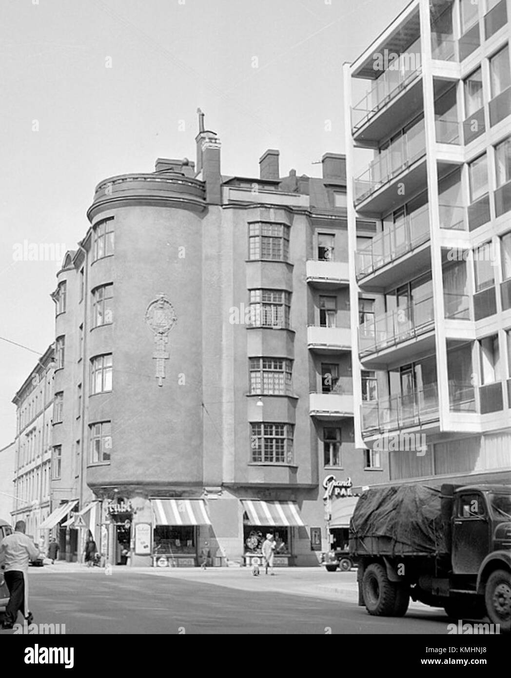 This photograph shows Storgatan Street looking towards Artillerigatan ...