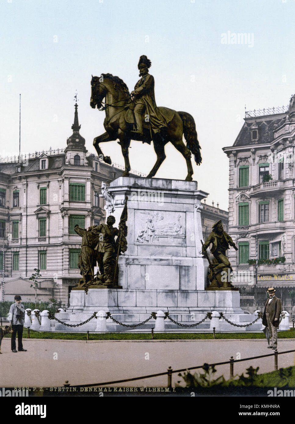 Photograph of the Kaiser Wilhelm Monument (Wilhelmsdenkmal) in Stettin ...