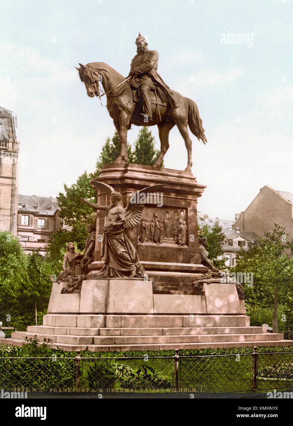 The Wilhelmsdenkmal in Frankfurt, Germany, is a monumental statue ...
