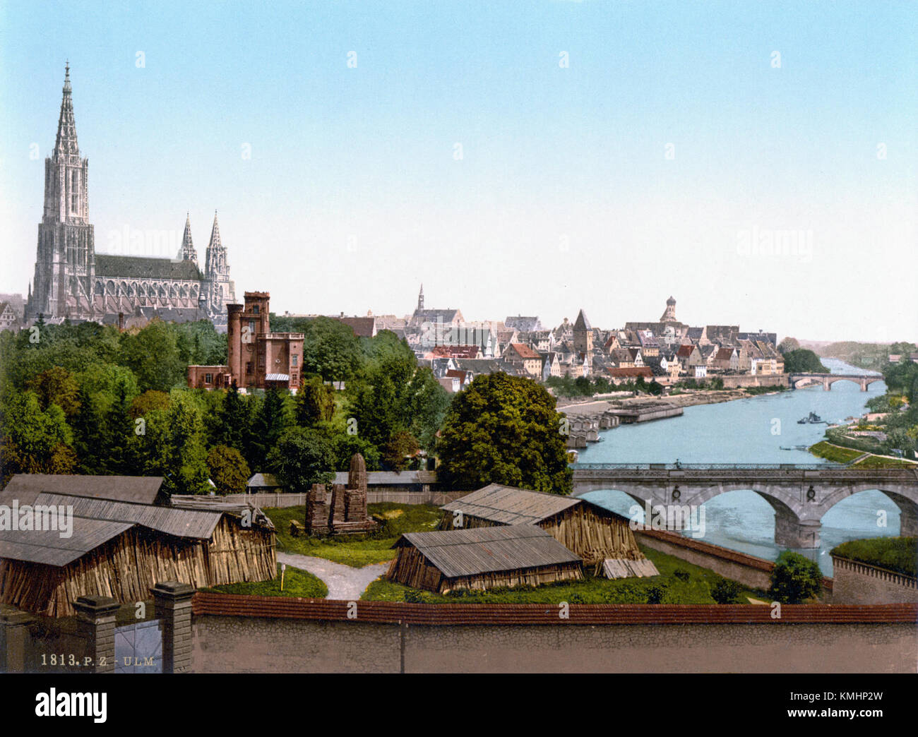 Ulm, Germany, around 1900, is depicted in historical images showing the ...