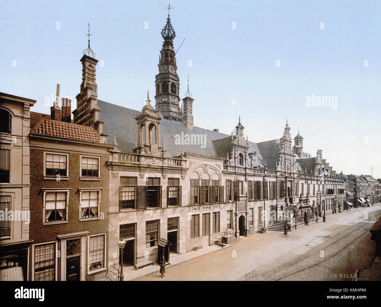 The Stadhuis (Town Hall) of Leiden, Netherlands, is an iconic building ...