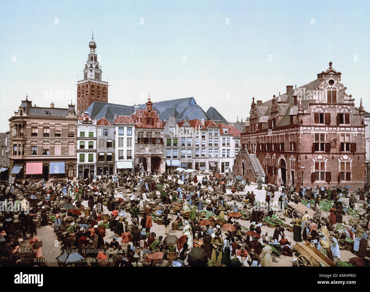 The Grote Markt in Nijmegen, pictured in 1900, is a central square in ...