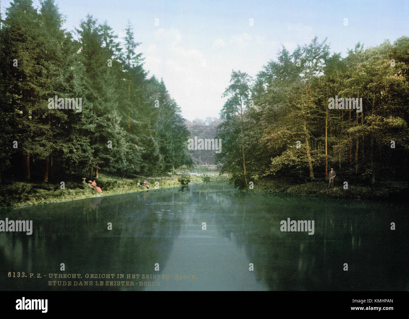 A late 19th-century depiction of the Zeister Bos (Zeist Forest) in the ...