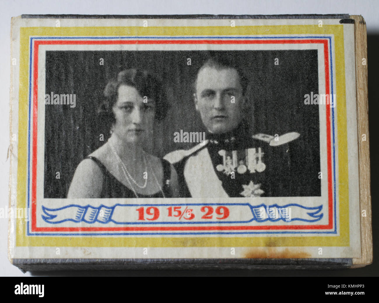 A wedding or engagement matchbox, often used as a small, commemorative ...