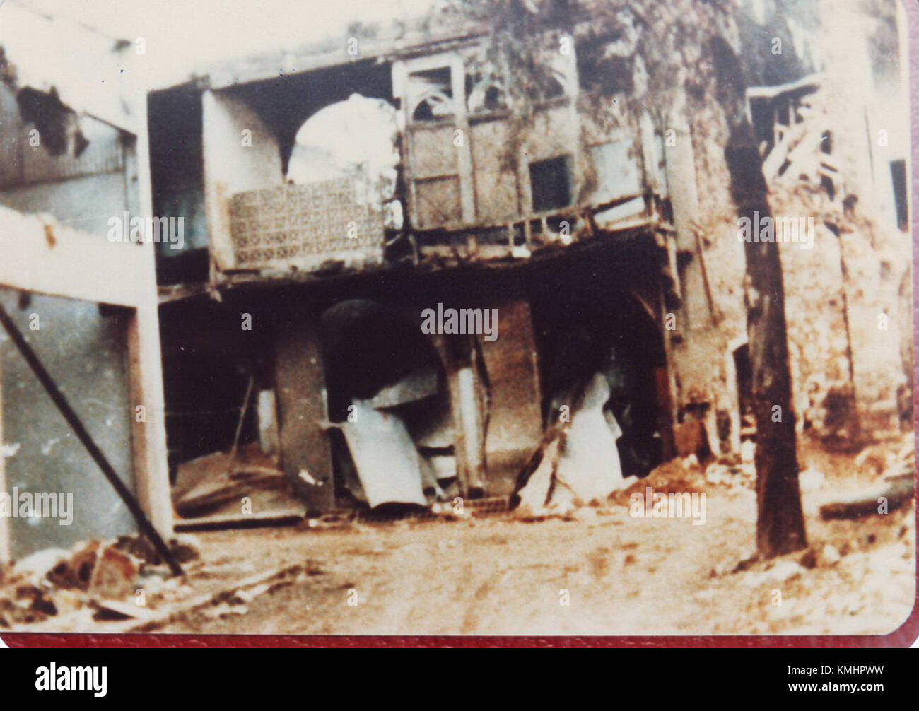 This image refers to the aftermath of the Hama Massacre in Syria, which ...